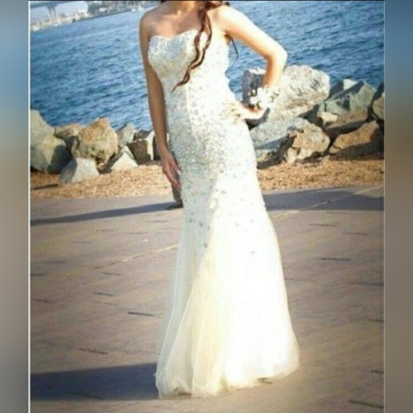 Dresses | Eggshellcream Mermaid Prom Dress | Poshmark